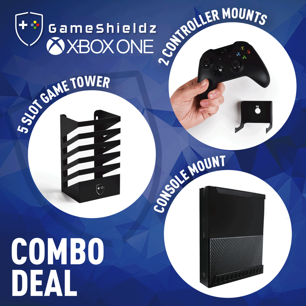 Xbox One Wall Mount Combo Deal - Console, Controllers & Games