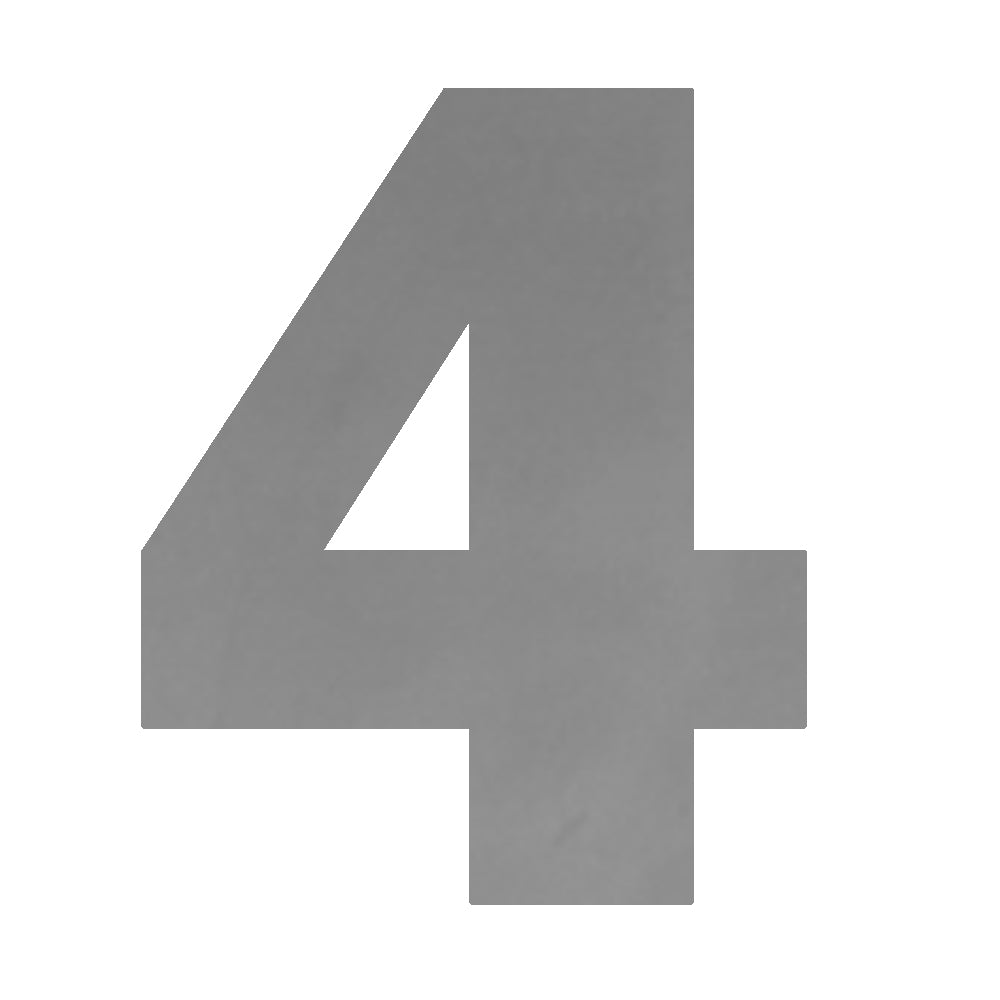 Steel House Numbers - 2 Sizes, 2 Finishes Available