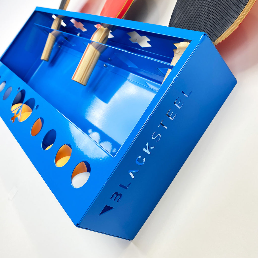 Ping Pong Ball Holder & Paddle Storage Unit | BlackSteel™
