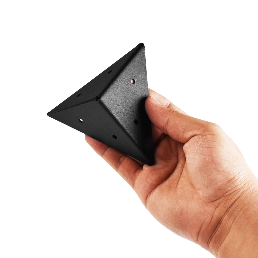 Steel Pyramid 10cm Corner Bracket | Indoor Outdoors - Indoor Outdoors
