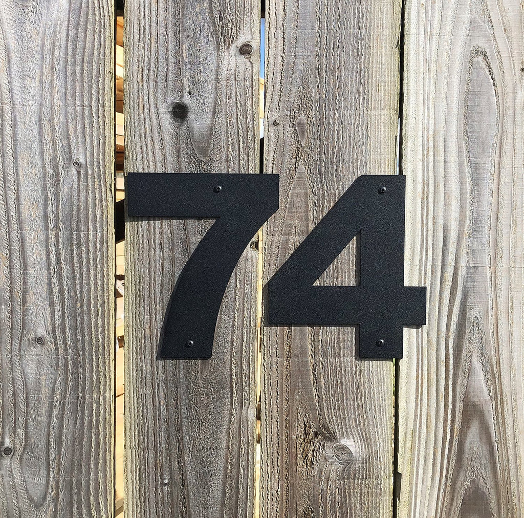 Steel House Numbers - 2 Sizes, 2 Finishes Available