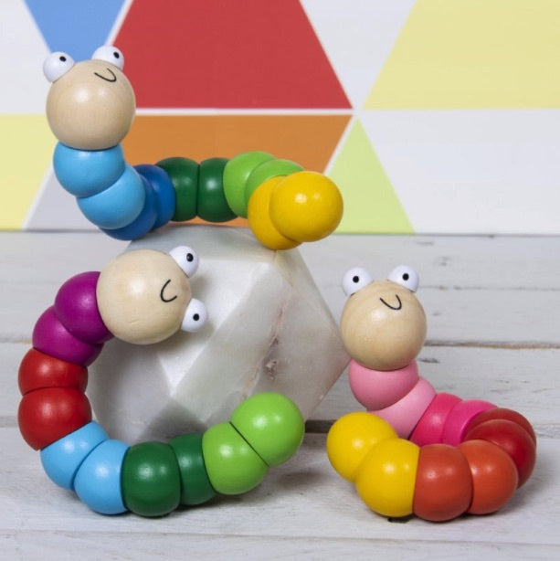 Wooden Wiggly Worms - Brighy & Engaging Fun for Kids
