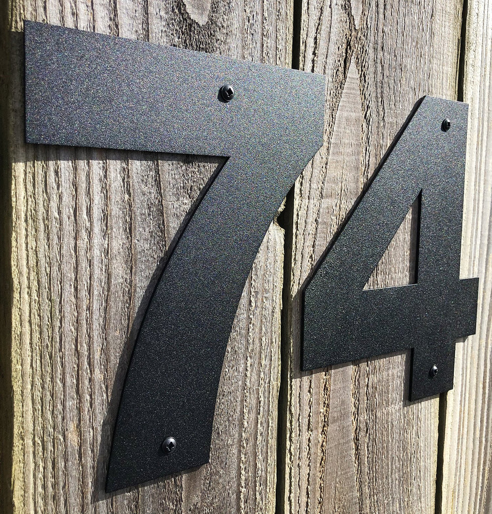 Steel House Numbers - 2 Sizes, 2 Finishes Available