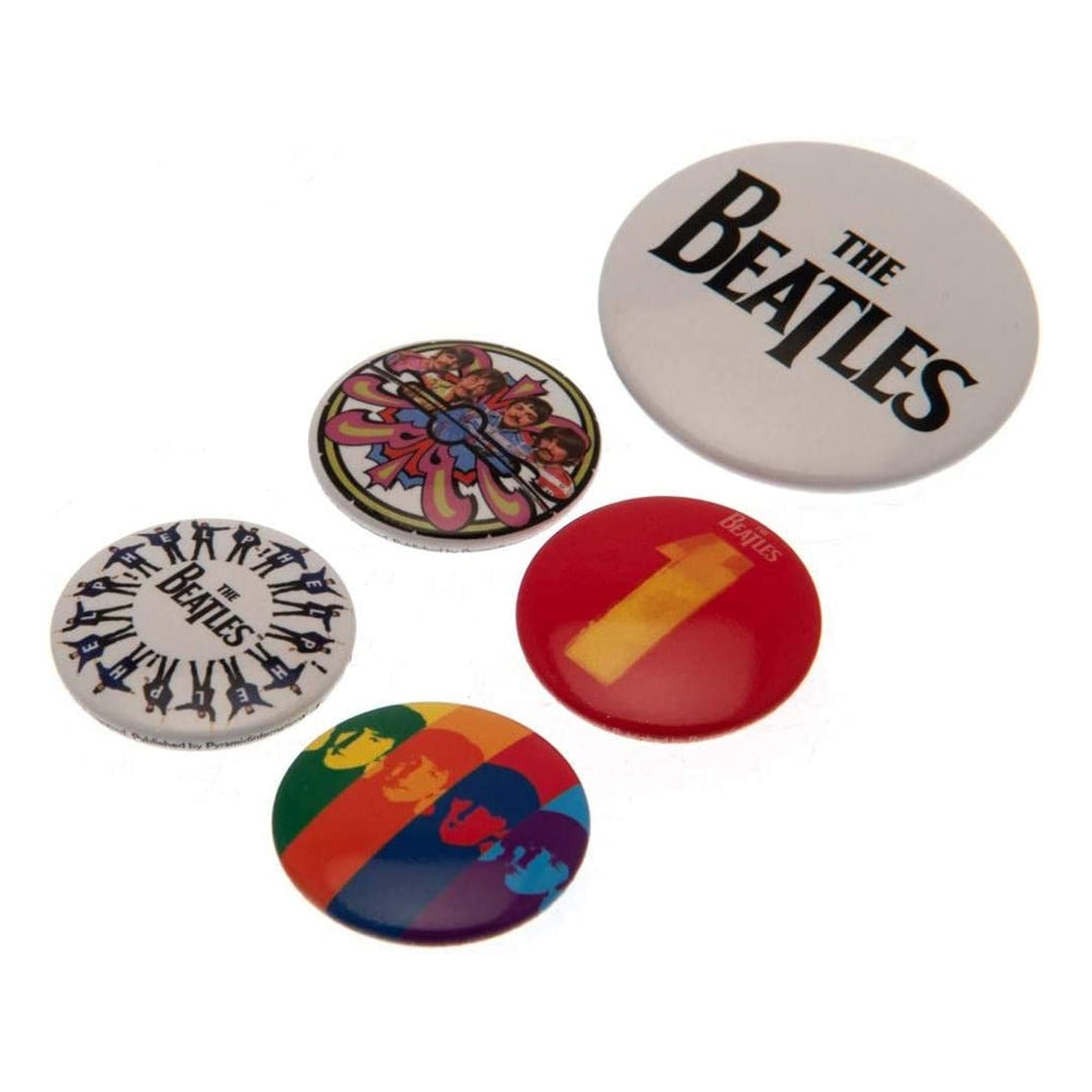 The Beatles Pin Badges (Set of 5) - 2 Styles Available