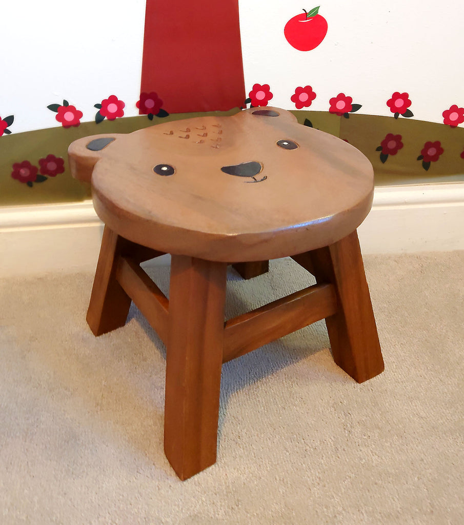 Wooden Footstool for Children - Adorable Animal Designs