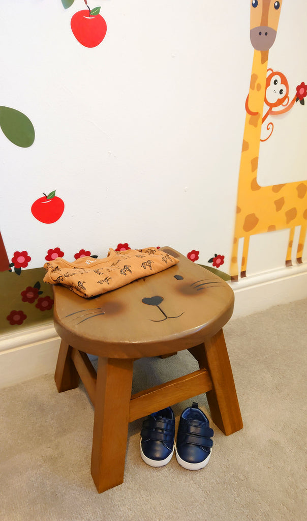 Wooden Footstool for Children - Adorable Animal Designs