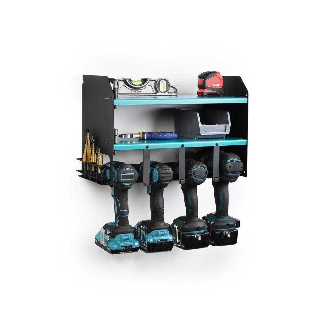 Power Tool Storage Unit - Store 4 Drills - Wall Mount - Made in UK