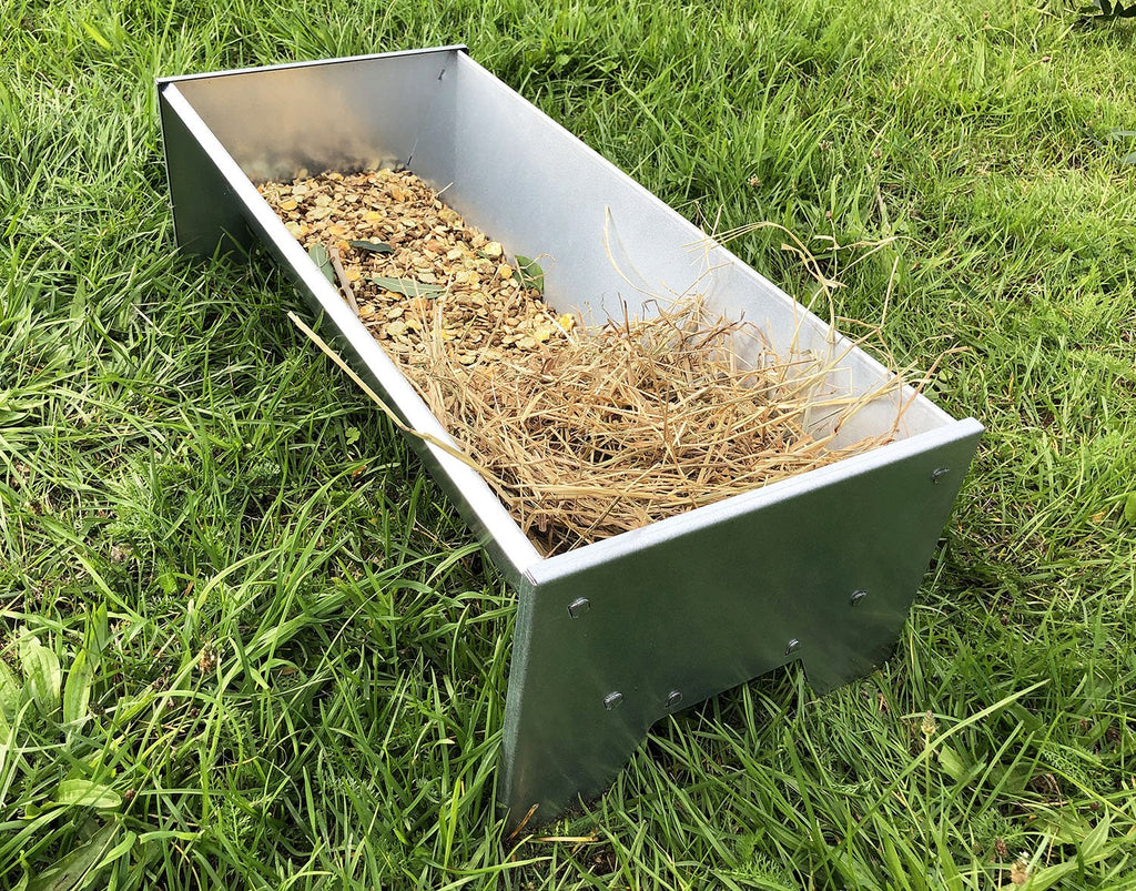 Animal Feeding Trough - Galvanised Steel - Goats, Pigs, Sheep