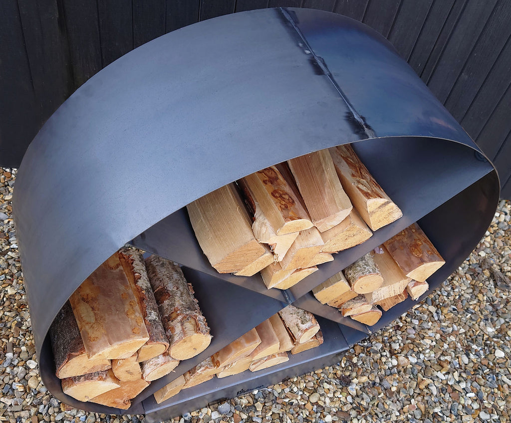 Circular Log Store - 1m Tall - 4 Sections for Logs - Outdoor Use