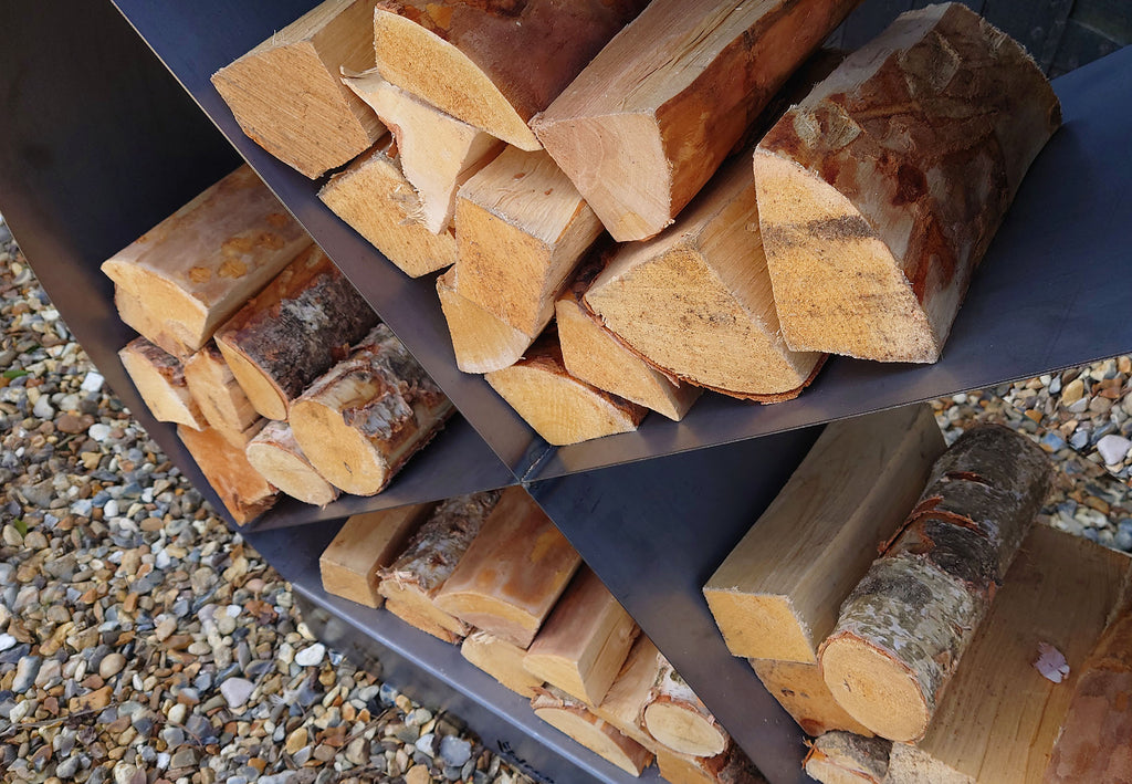 Circular Log Store - 1m Tall - 4 Sections for Logs - Outdoor Use