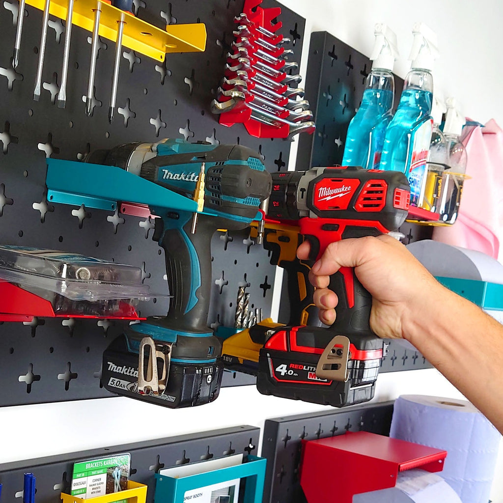 Nukeson Tool Wall - Drill Holder Attachment - Indoor Outdoors