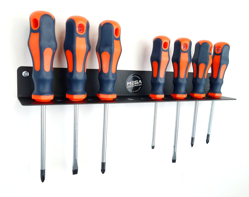 Screwdriver Rack - 15-Slot Capacity - Durable Steel Construction