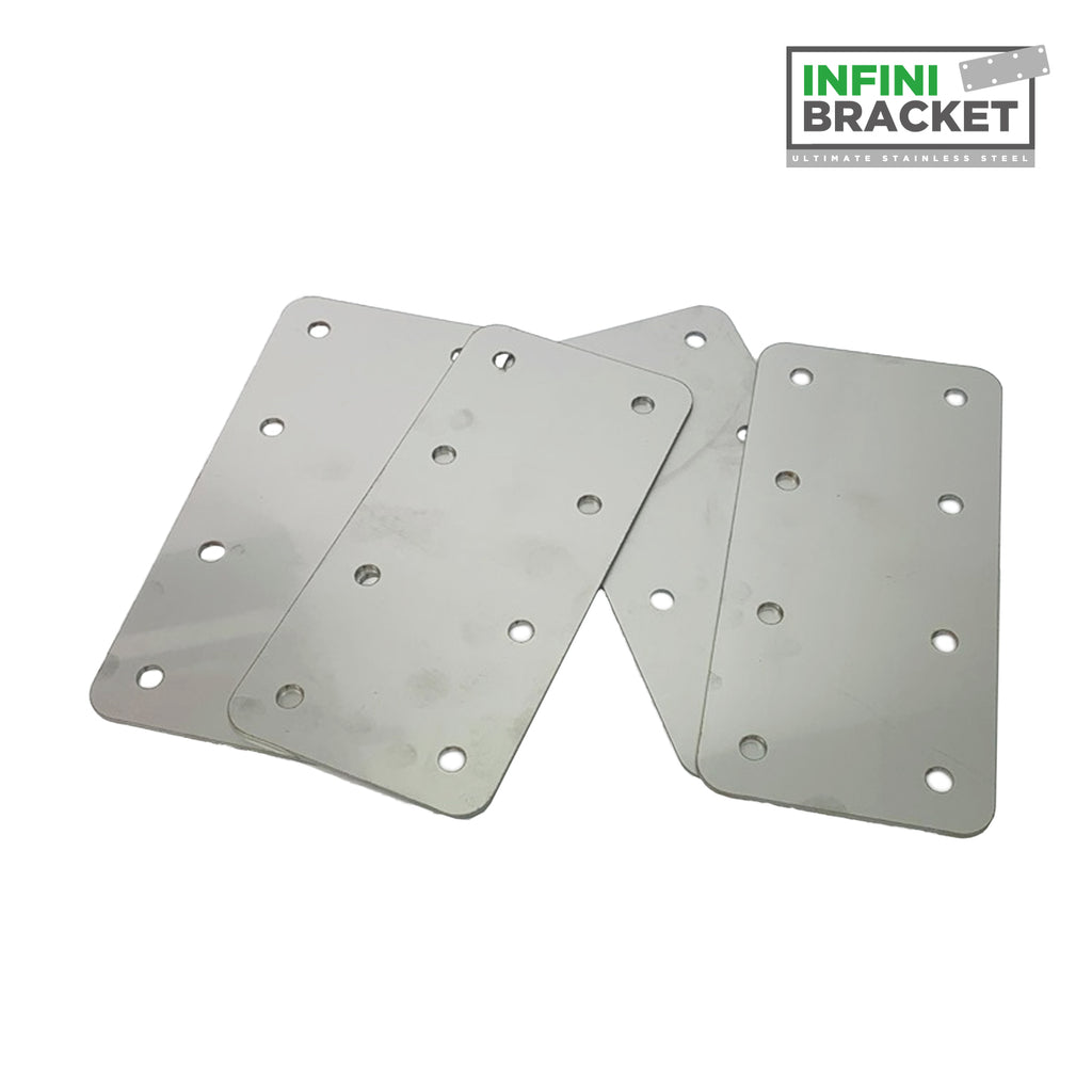 Stainless Steel Flat Brackets - For Oak Sleepers - Made in the UK