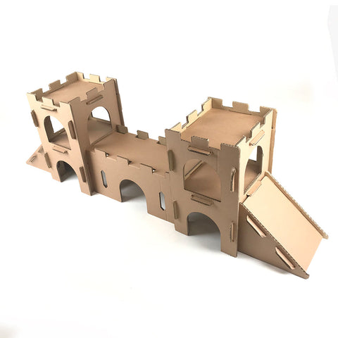 Cardboard Castle for Small Animals | Jake's Farm Yard