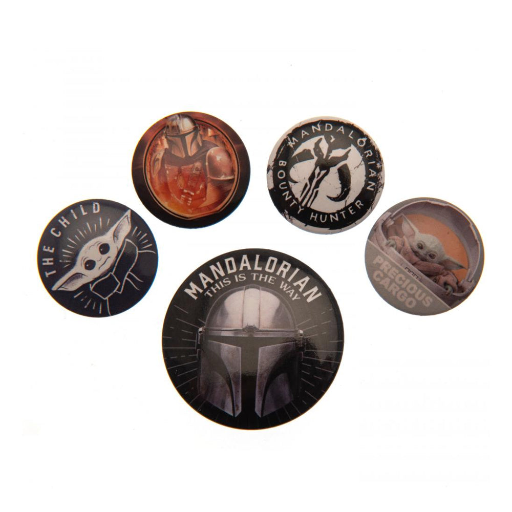 The Mandalorian Pin Badges Set (Pack of 5) - Grogu & Din Djarin