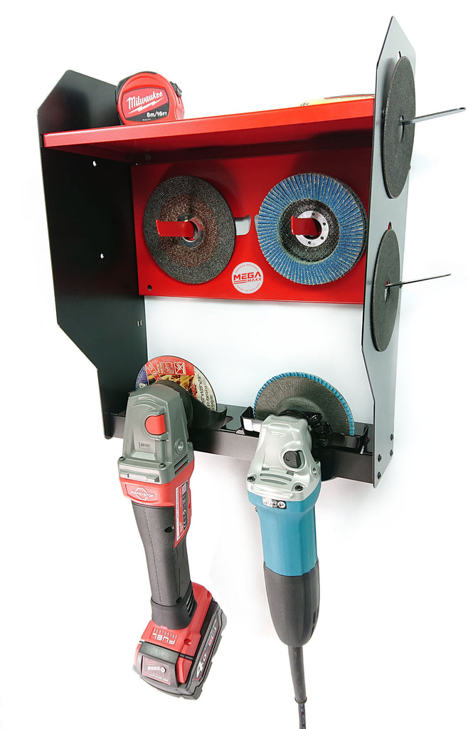 Angle Grinder Storage Unit - Easy Wall Mounting - Made in the UK