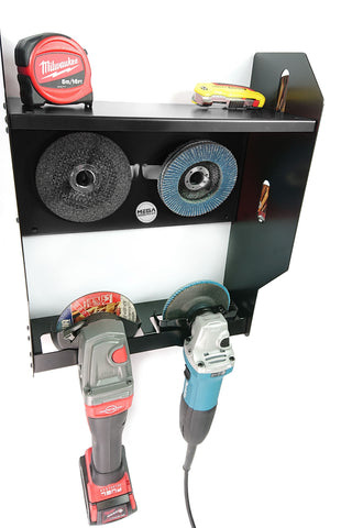 Angle Grinder Storage Unit - Easy Wall Mounting - Made in the UK