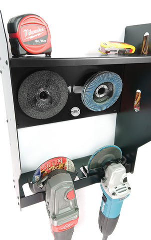 Angle Grinder Storage Unit - Easy Wall Mounting - Made in the UK