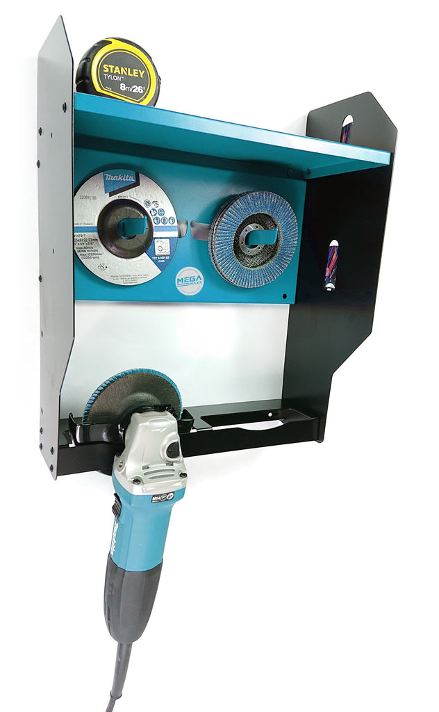 Angle Grinder Storage Unit - Easy Wall Mounting - Made in the UK