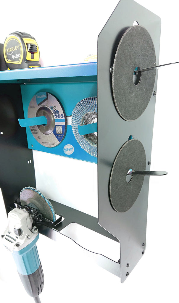 Angle Grinder Storage Unit - Easy Wall Mounting - Made in the UK