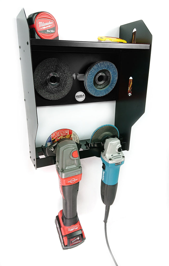 Angle Grinder Storage Unit - Easy Wall Mounting - Made in the UK