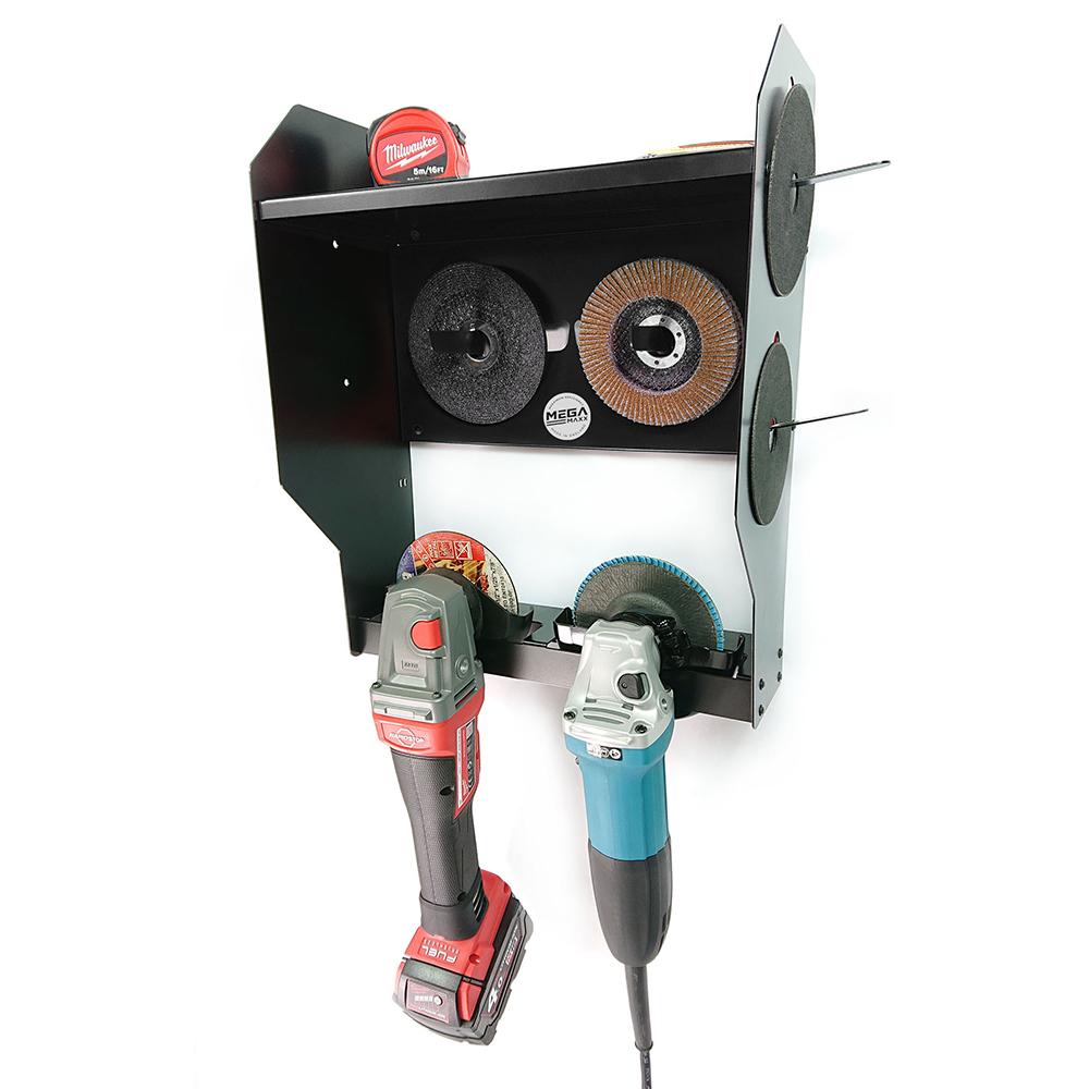 Angle Grinder Storage Unit - Easy Wall Mounting - Made in the UK