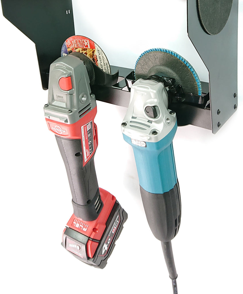Angle Grinder Storage Unit - Easy Wall Mounting - Made in the UK