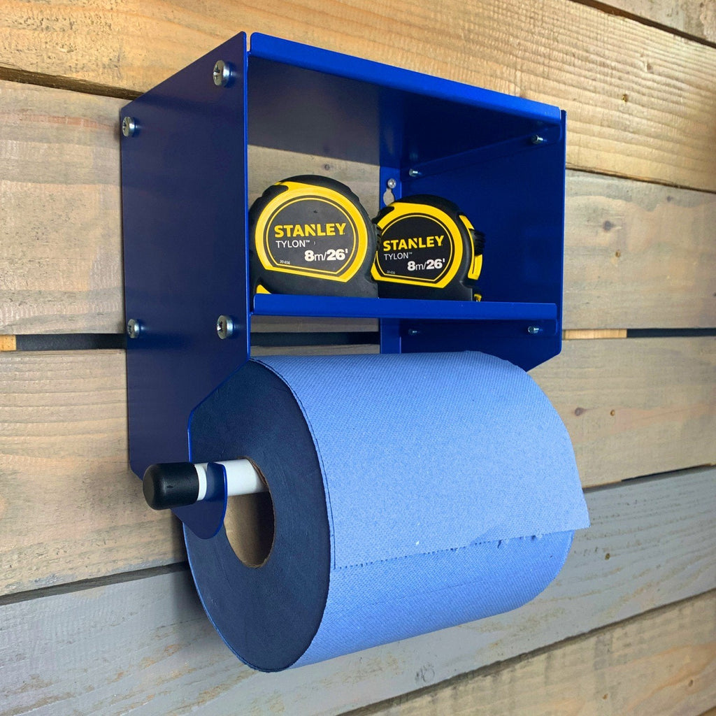 Blue Roll Holder with Double Shelf - Store Blue Roll & Supplies