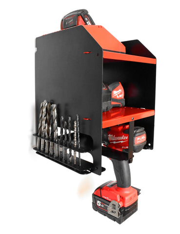 Drill Storage Unit - Store 2 Drills - Wall Mount - Made in UK