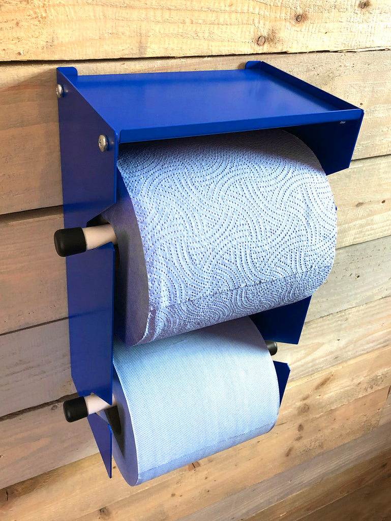 Blue Roll Holder - Stores 2 Blue Rolls Vertically