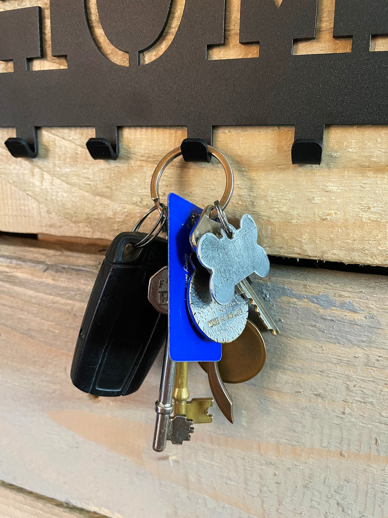 Home Key Rack - House Silhouette Design - 8 Key Holders
