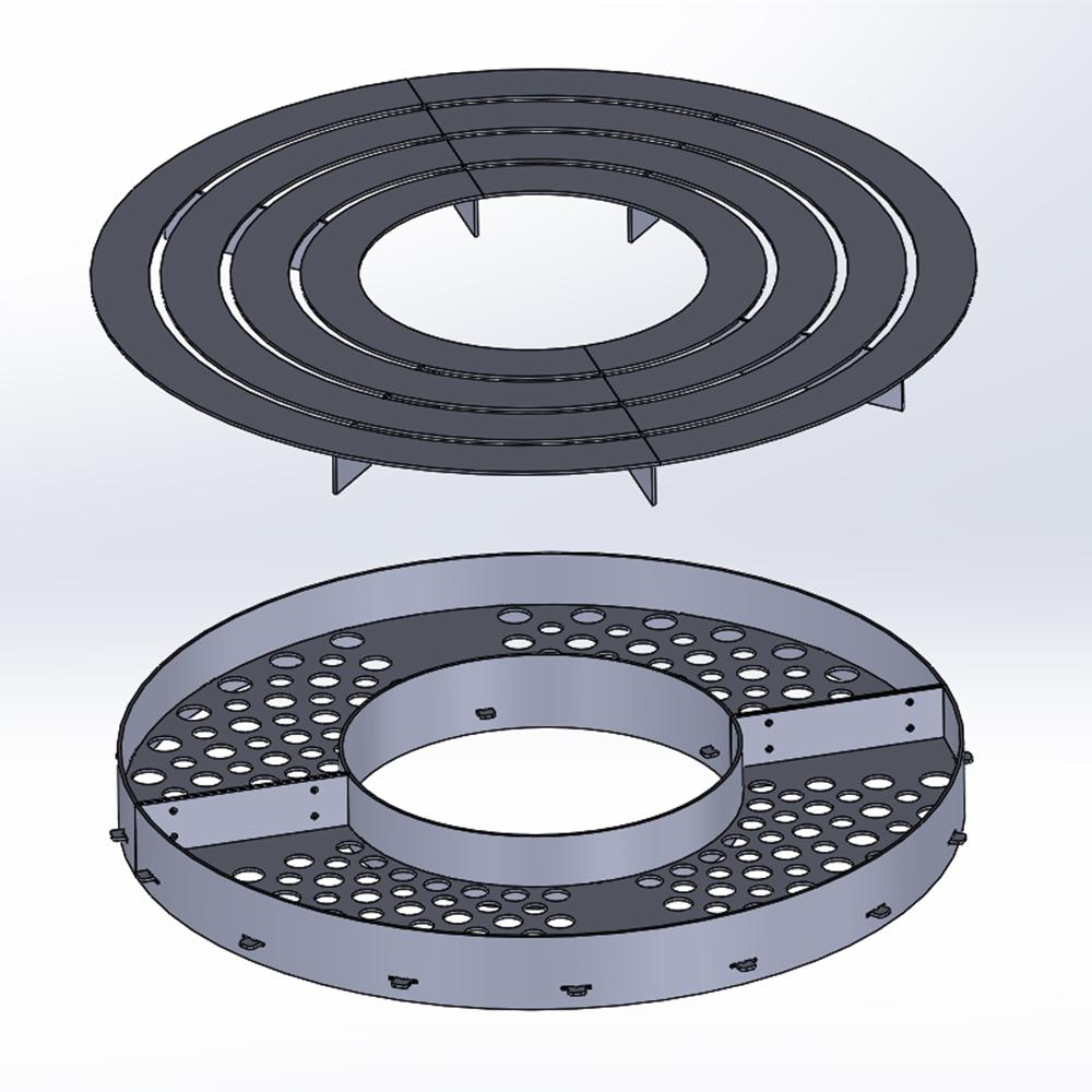 Tree Grille - Concentric Design - Galvanised Steel - Made in the UK