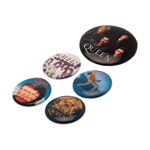 Queen Pin Badges (Set of 5) - Featuring Iconic Album Artwork