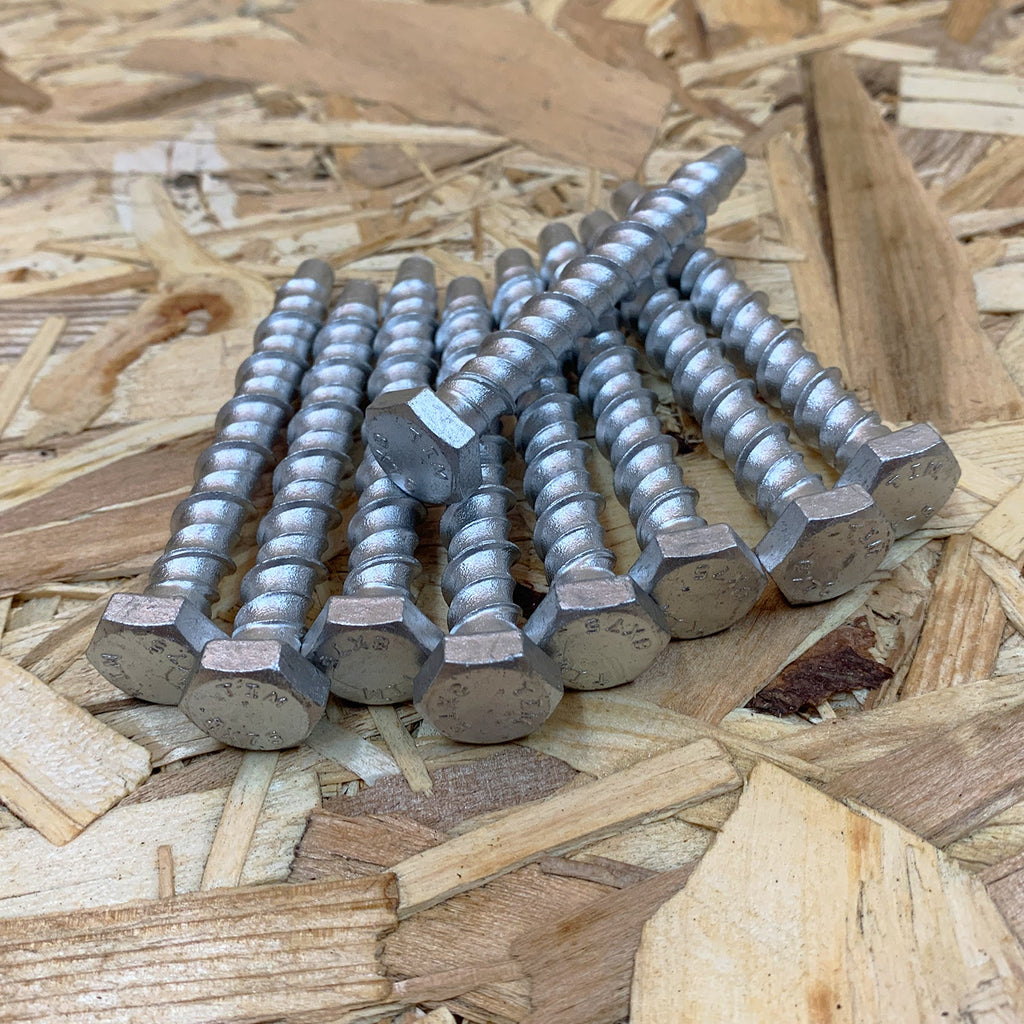 Masonry Bolts - Silver Exterior Screws for Post Base Installation