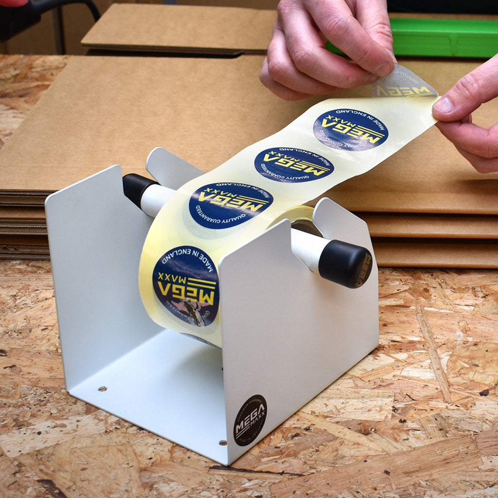 Sticker Roll Dispenser - Easy Wall or Desktop Mounting - UK