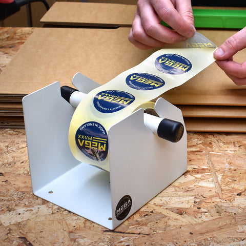 Sticker Roll Dispenser - Easy Wall or Desktop Mounting - UK