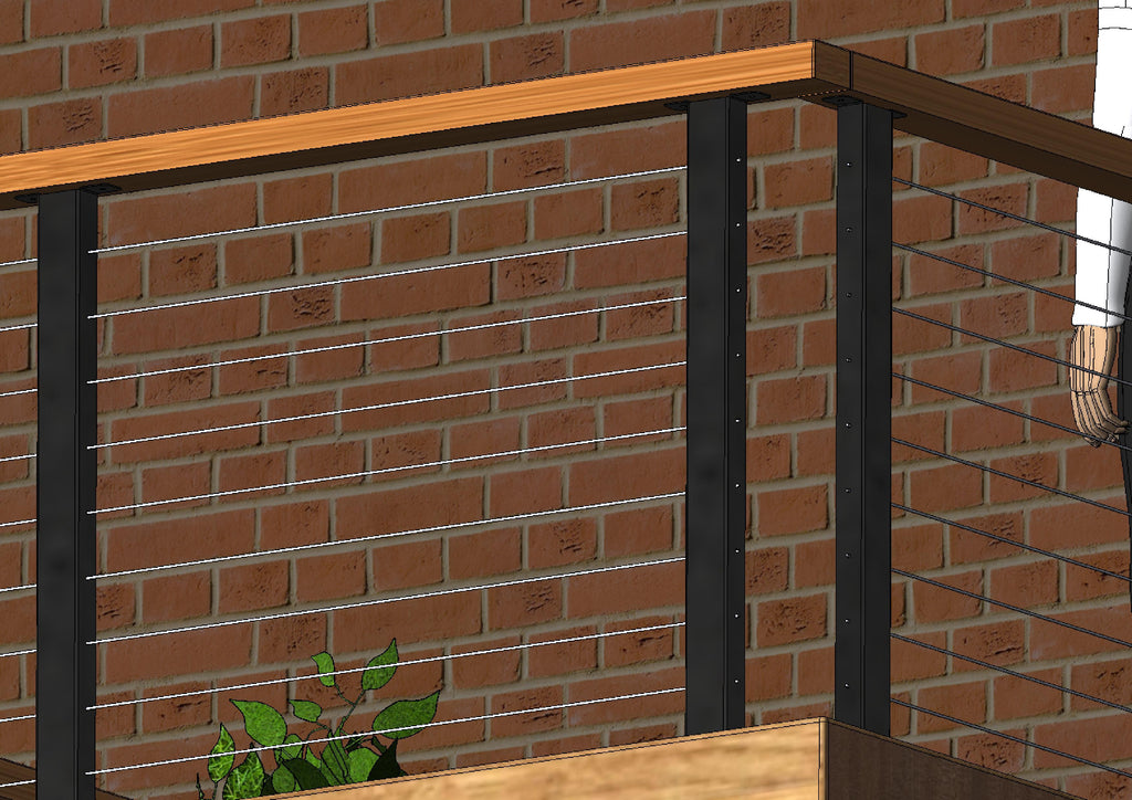 Surface Mount Cable Railing Posts | Easy Cable Deck Railing