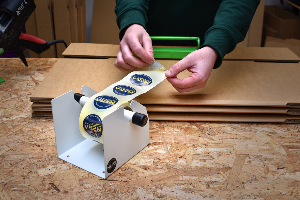 Sticker Roll Dispenser - Easy Wall or Desktop Mounting - UK