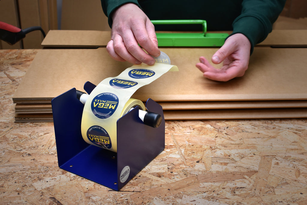 Sticker Roll Dispenser - Easy Wall or Desktop Mounting - UK