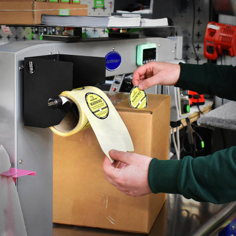 Sticker Roll Dispenser - Easy Wall or Desktop Mounting - UK