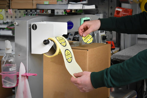 Sticker Roll Dispenser - Easy Wall or Desktop Mounting - UK