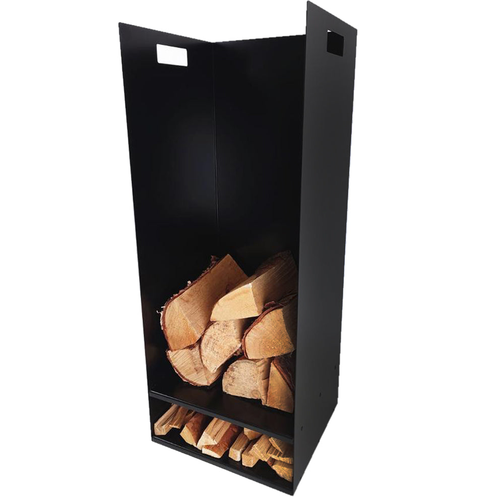 Indoor Log Storage Unit with Double Shelf | Volcann