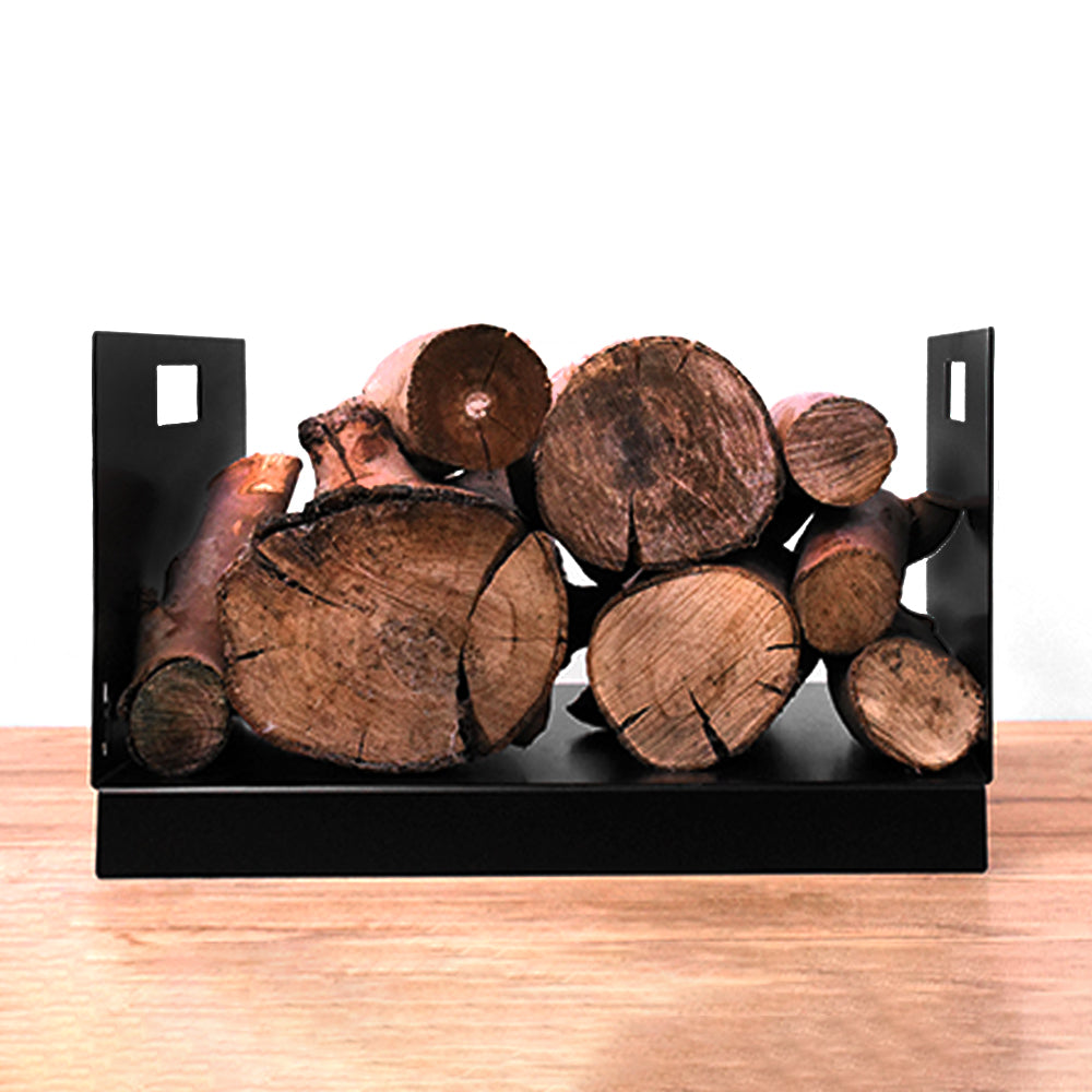 Small Log Basket with Low Sides for Fireplaces