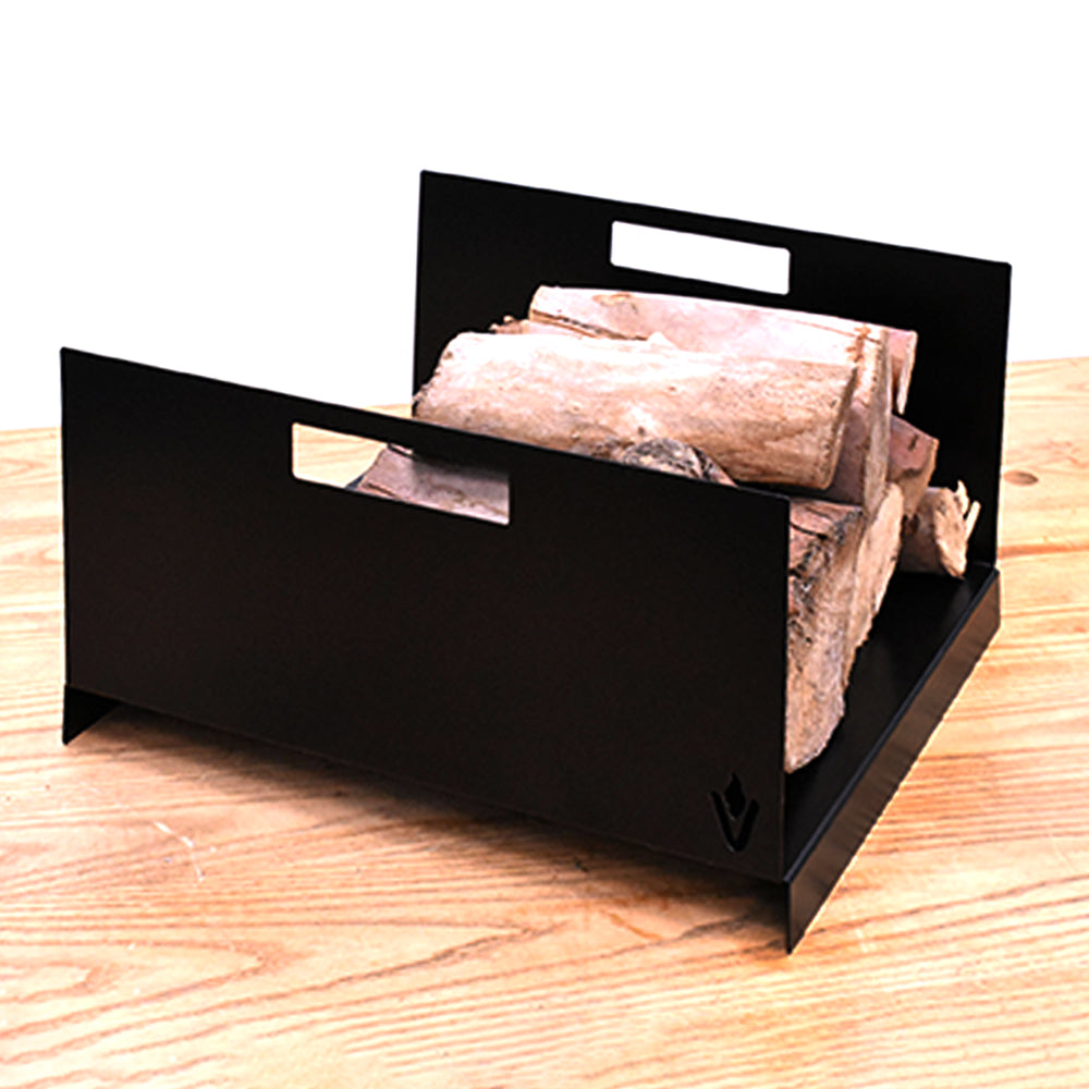 Small Log Basket with Low Sides for Fireplaces