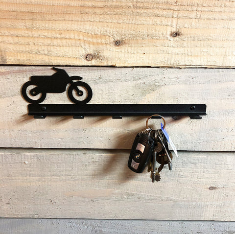 Key Rack - Motorcycle Themed - Store 5 Sets of Keys - UK-Made