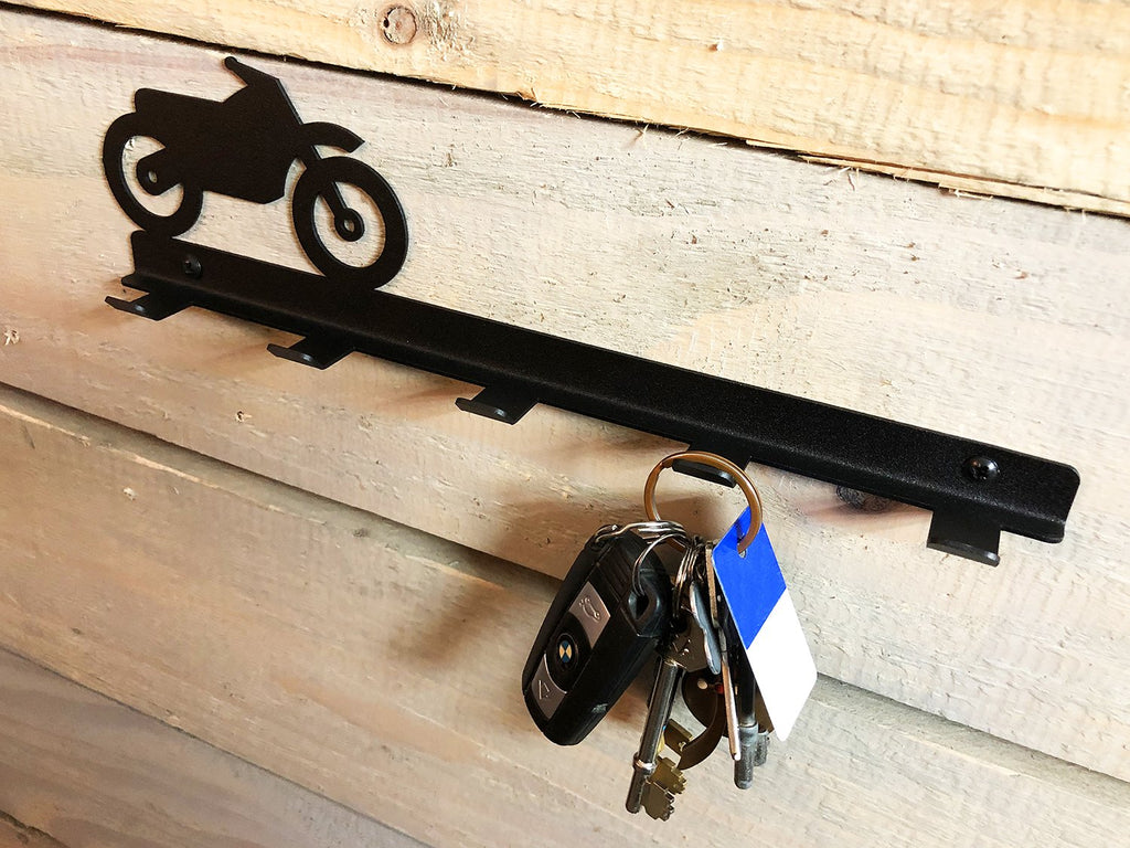 Key Rack - Motorcycle Themed - Store 5 Sets of Keys - UK-Made