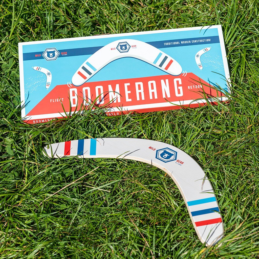 Traditional Wooden Boomerang Toy - Perfect for Outdoor Play