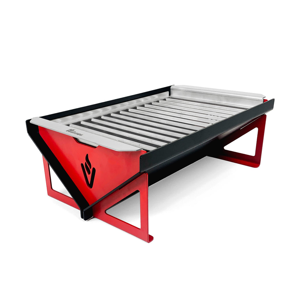 Mini Portable BBQ - Flat-pack Design - Modular Grill Tops